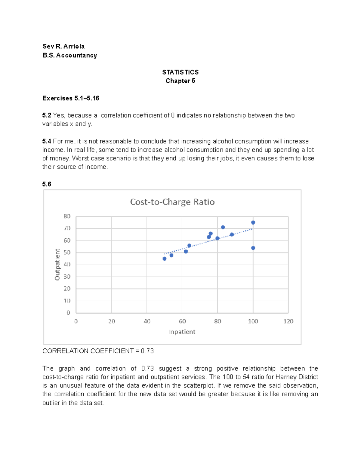 Chapter 5 Statistics - Sev R. Arriola B. Accountancy STATISTICS Chapter ...