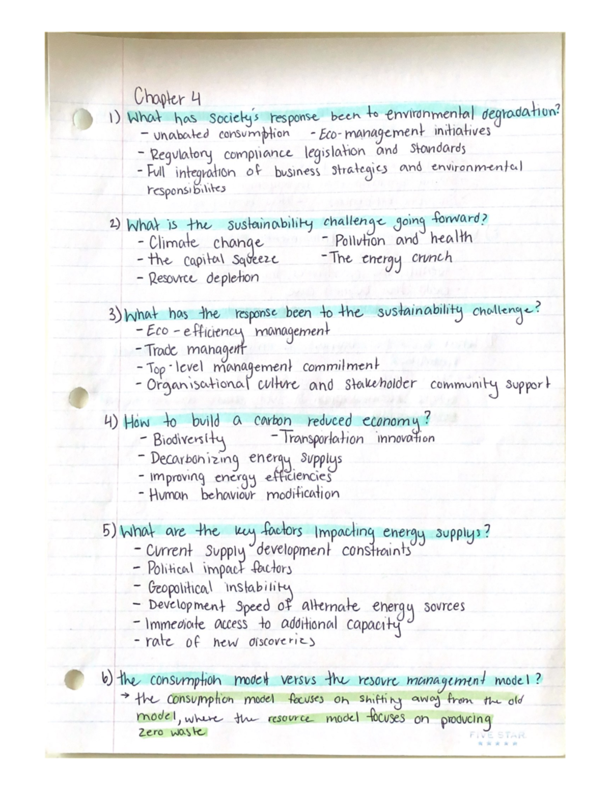 Chapter 4 - Summary exam questions - STEN1000 - Studocu