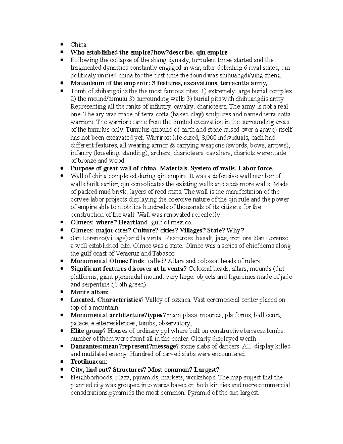 ancient civilizations notes - China Who established the - Studocu