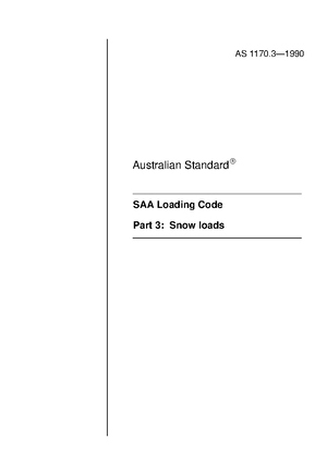 AS 1170.1-2002 - Structural Design Actions - Permanent, Imposed and ...