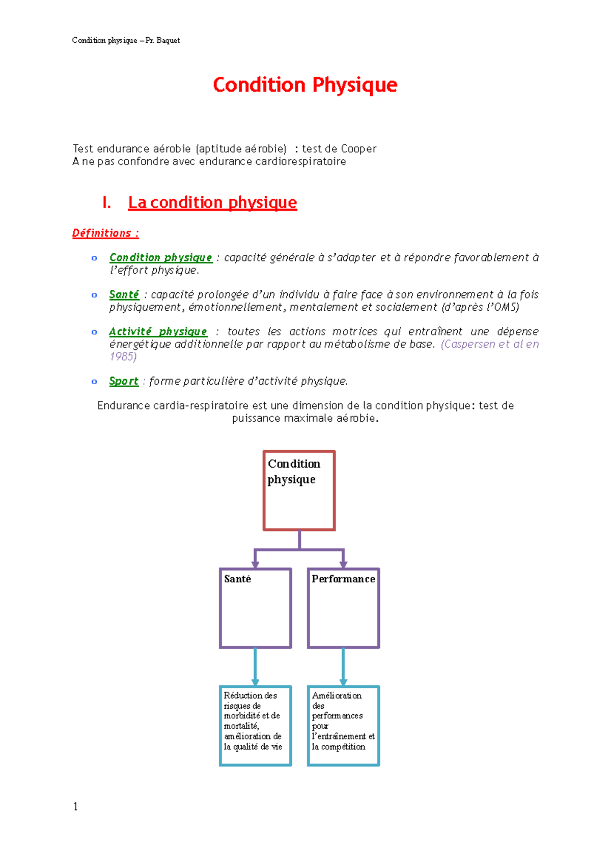 Condition physique - Notes de cours 1 - Condition Physique Te s t e n d ...