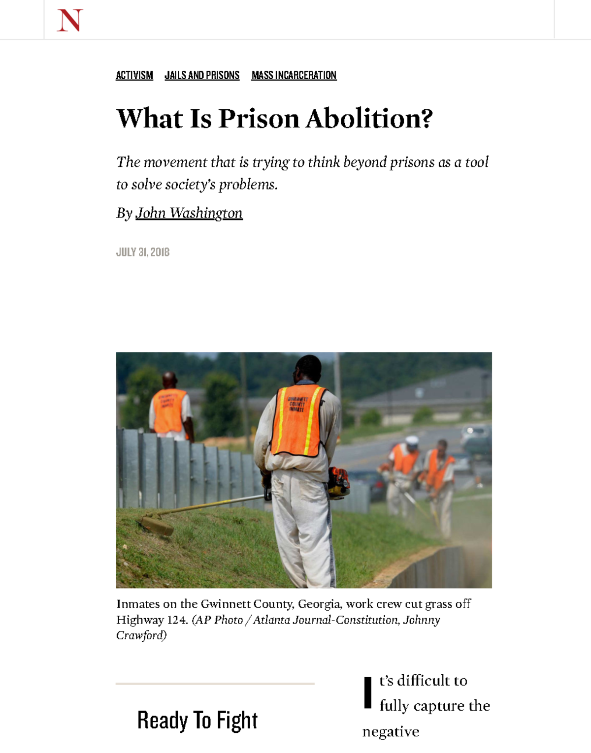 Washington - What Is Prison Abolition - T ACTIVISM JAILS AND PRISONS ...
