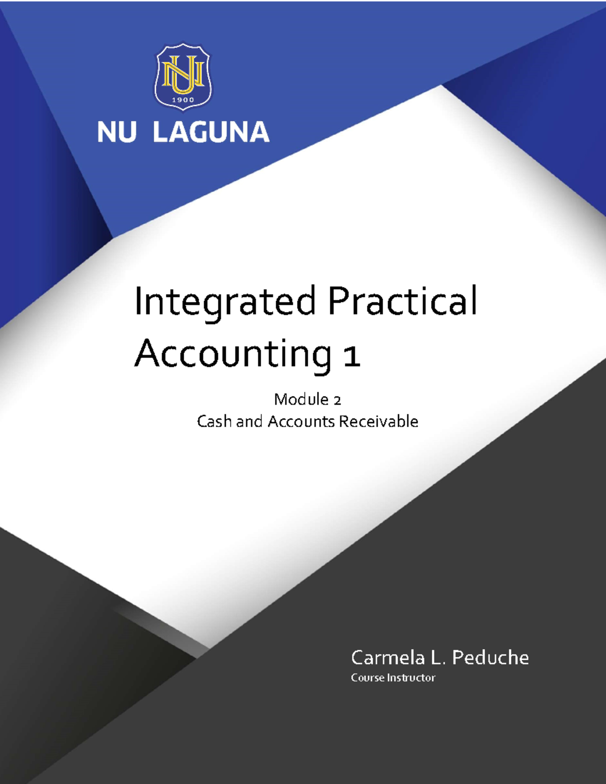 CM 02 Cash and Accounts Receivable - Integrated Practical Accounting 1 ...