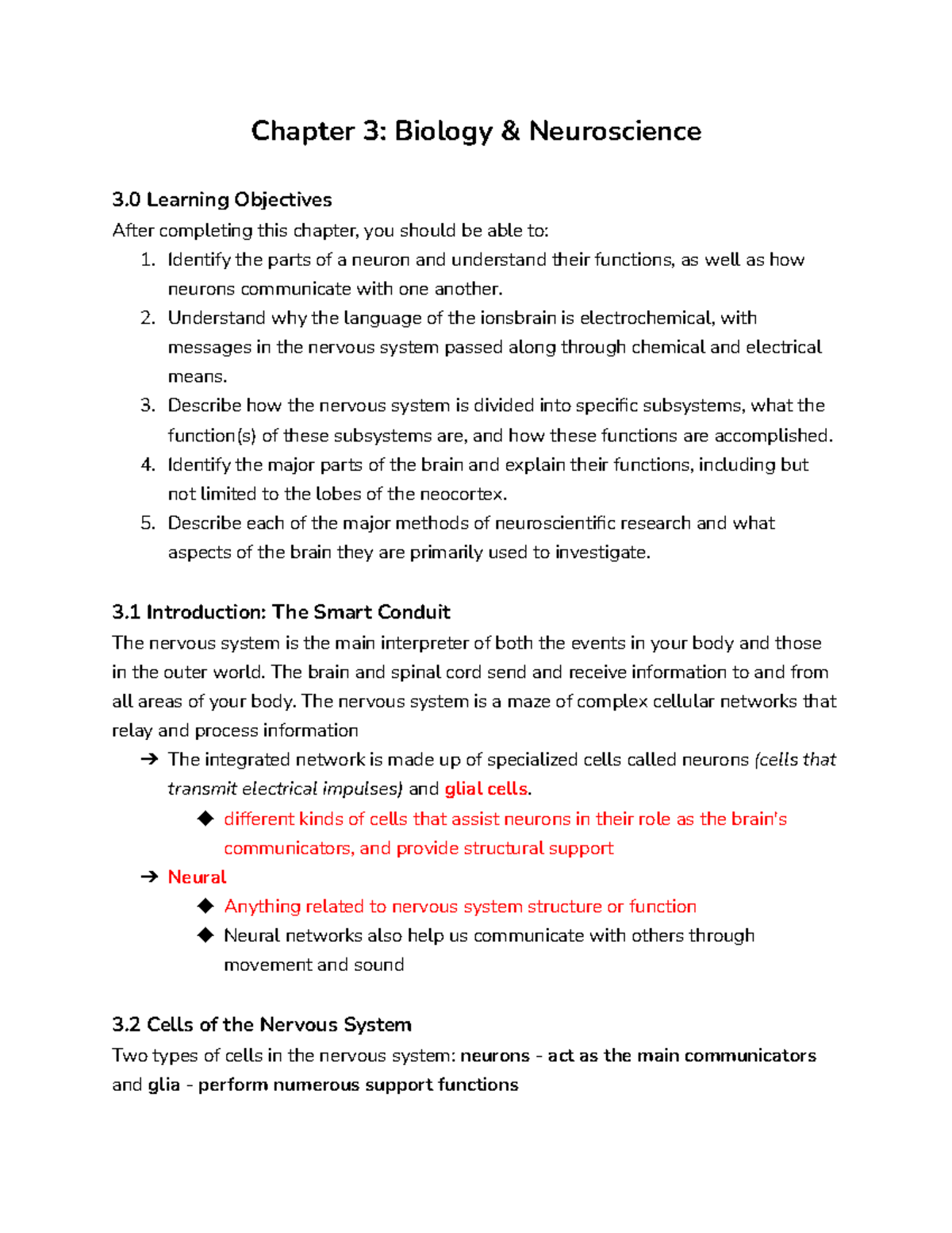 PSY 1101 Module Chapter 3 - Chapter 3: Biology & Neuroscience 3 ...