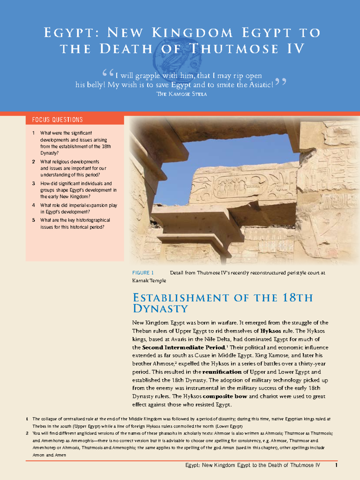 Antiquity New Kingdom Egypt Chapter - Egypt: New Kingdom Egypt to the ...