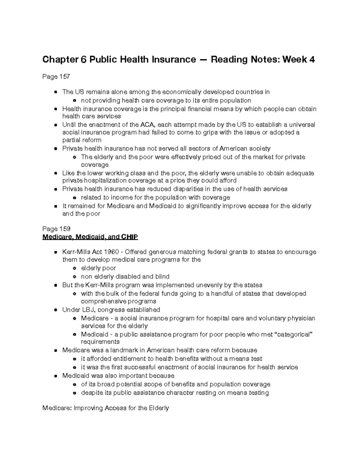 Public Health Insurance: Medicare and Medicaid - Studocu