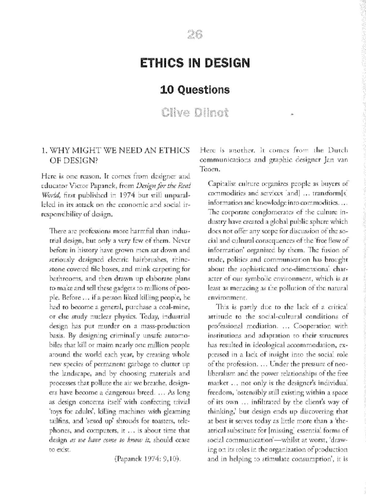 Ethics in Design - 74992 - Ética y Sostenibilidad en el Diseño - Studocu