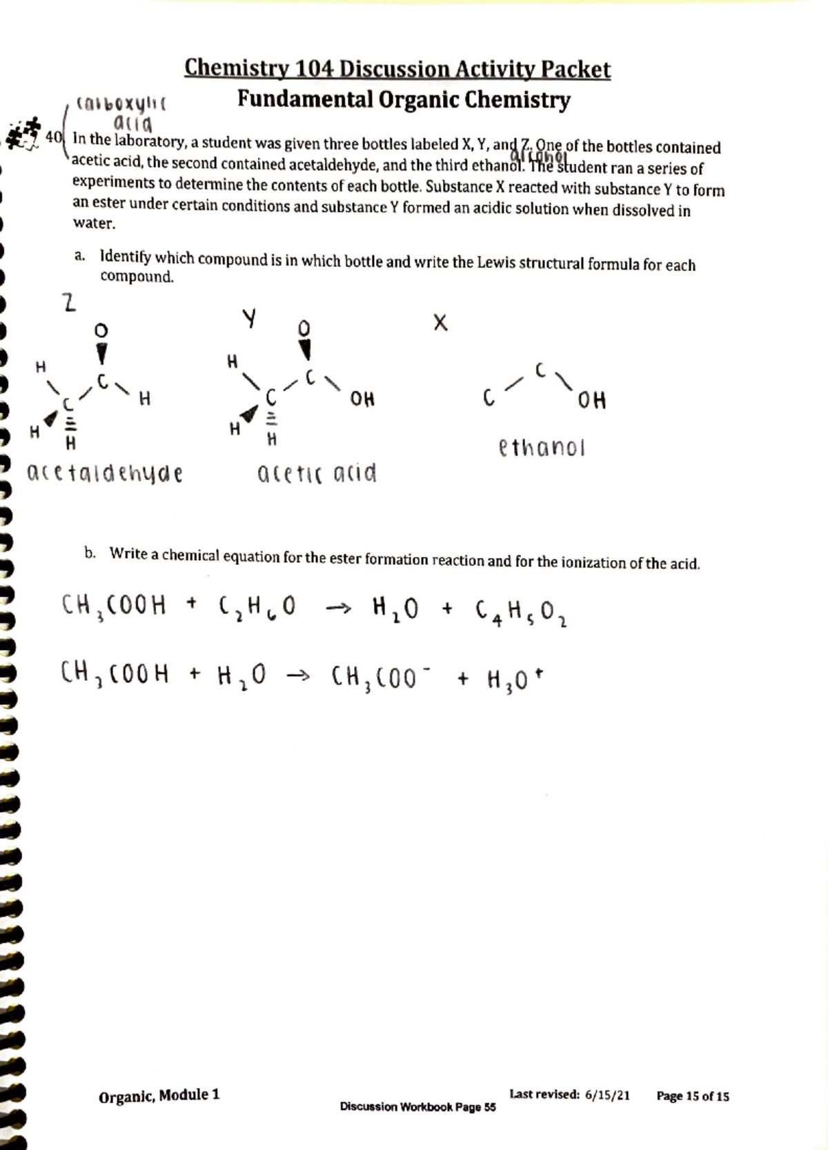 Module 1: Fundamental Organic Chemistry - Chemistry 104 Discussion ...