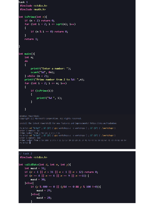 Workshop 1 - prf192 - Subject: PRF192- PFC Workshop 01 Objectives: (1) Reviewing for number ...
