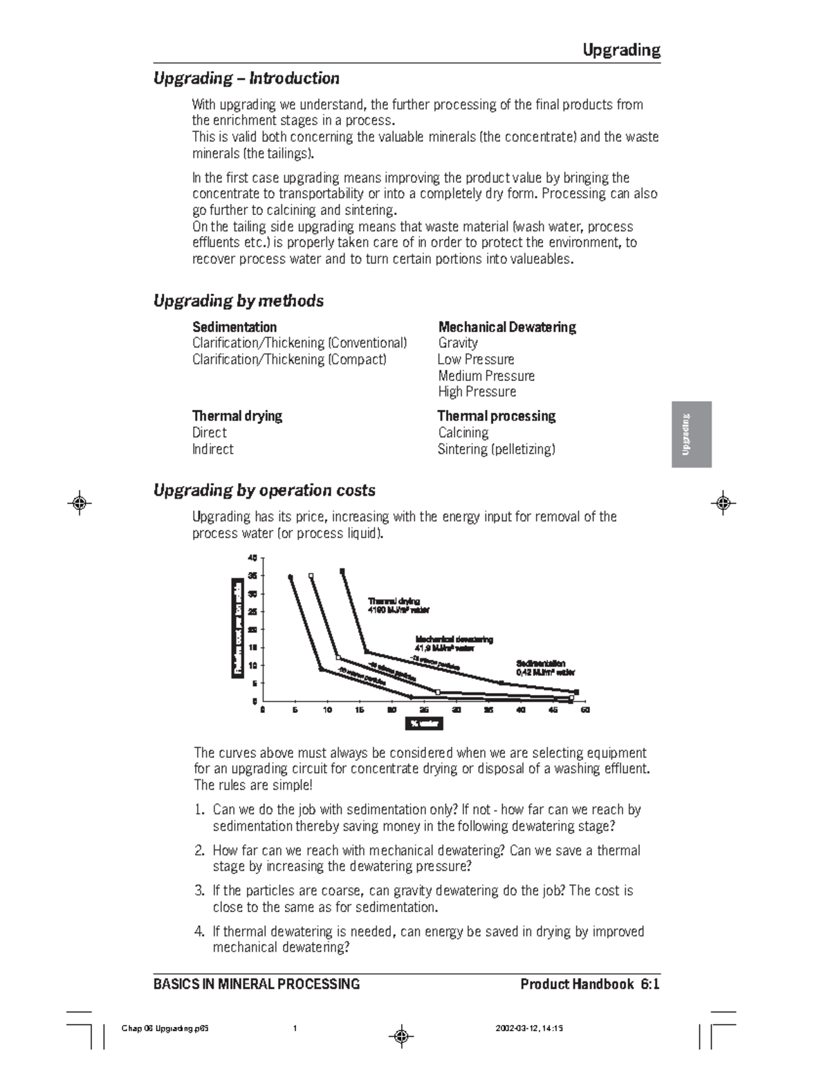 06 Upgrading - bueno - Product Handbook 6: Upgrading BASICS IN MINERAL ...