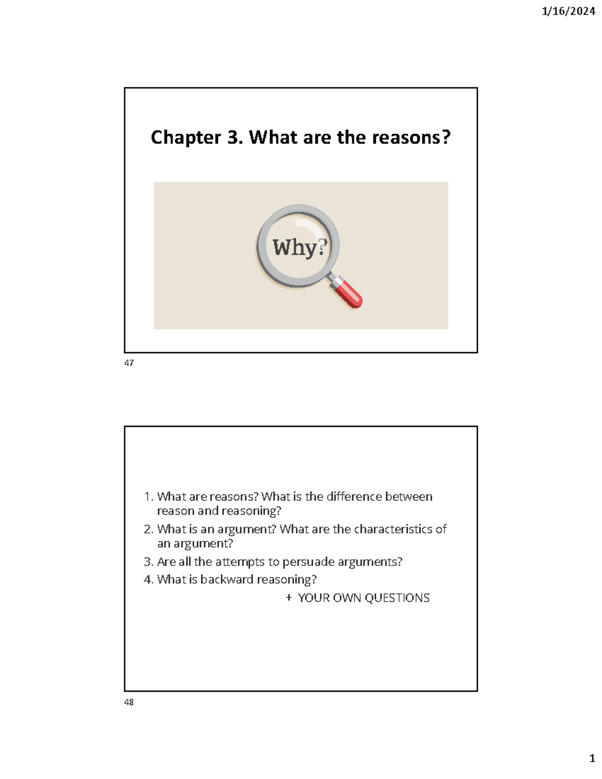 Unit 3 What are the reasons - Chapter 3. What are the reasons? What are ...