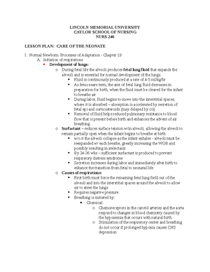 Postpartal Lesson Plan - P O S T P A R T U M ch. 20-22, 31, 33; ATI ch ...