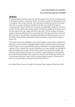 EC101 Sample Final Exam Solution - EC101: PRINCIPLES OF MACROECONOMICS ...