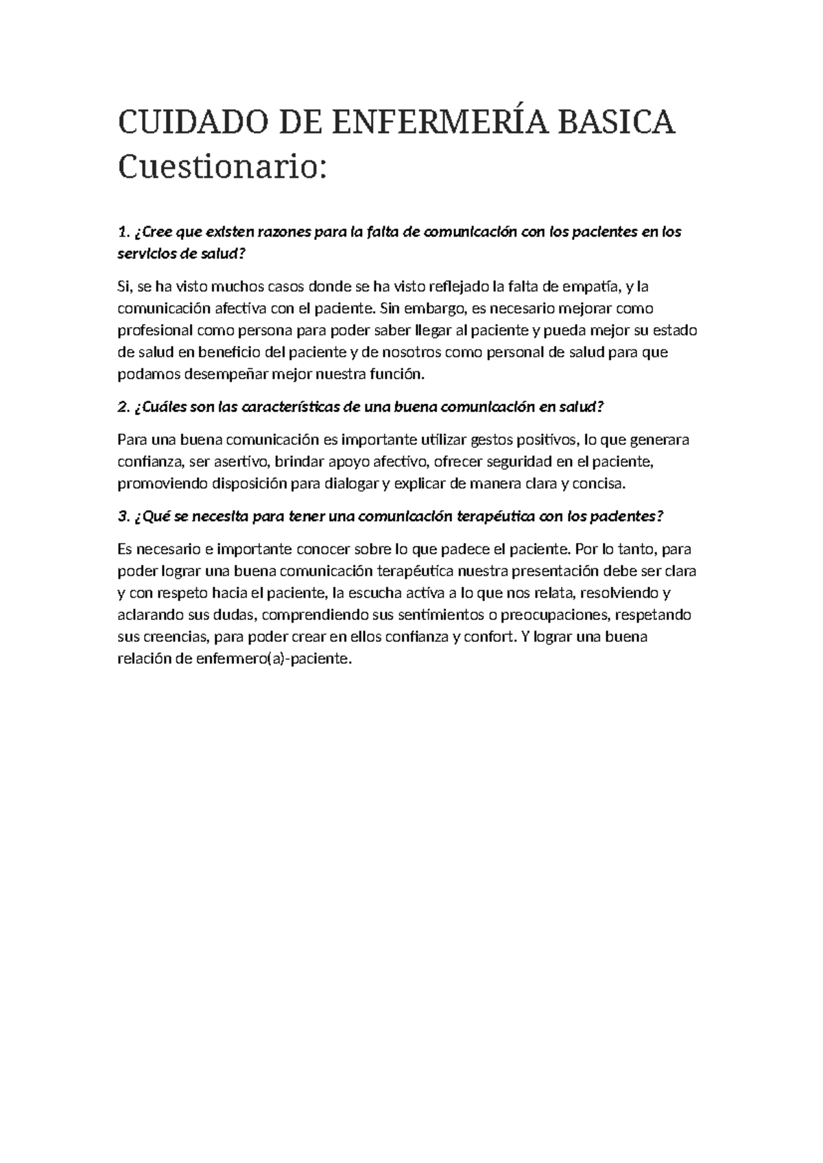 Cuidado DE EnfermeríA Basica - CUIDADO DE ENFERMERÍA BASICA ...