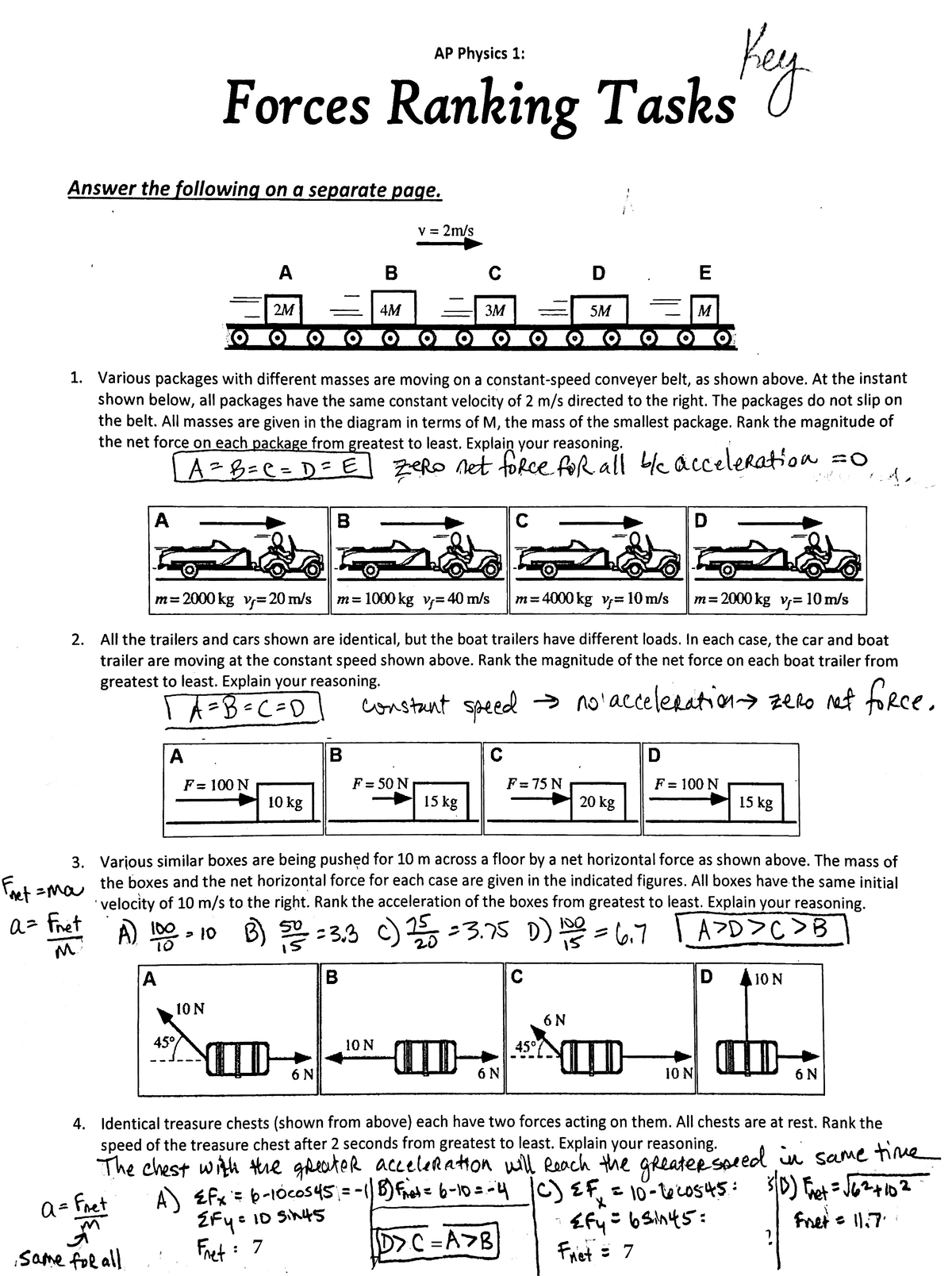 Ranking tasks key - 123456 - 7 7 7 = - Studocu