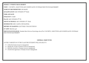 Lesson plan on critical pathway of care - Rajkumari Amrit Kaur college ...