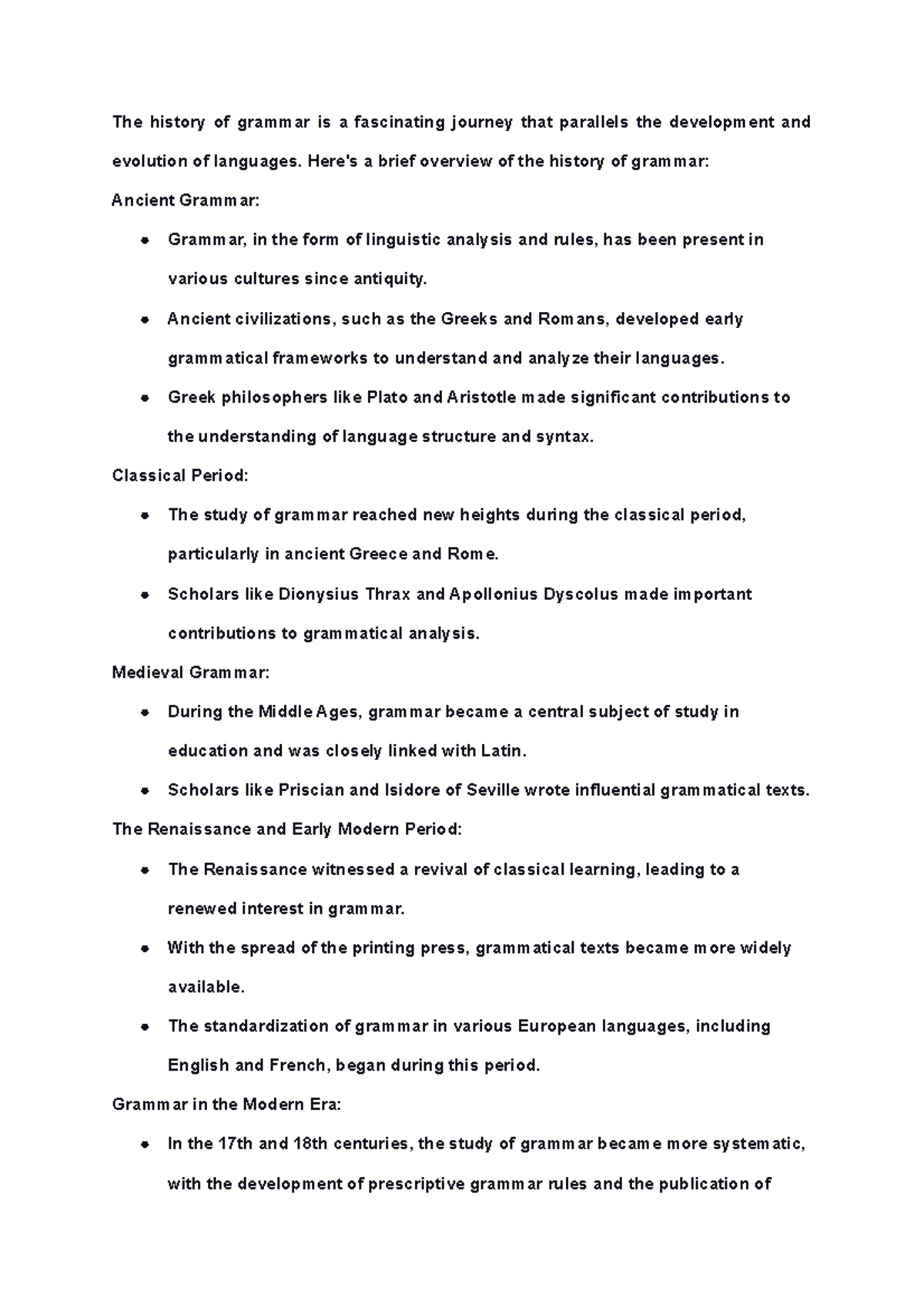 History - The history of grammar is a fascinating journey that ...