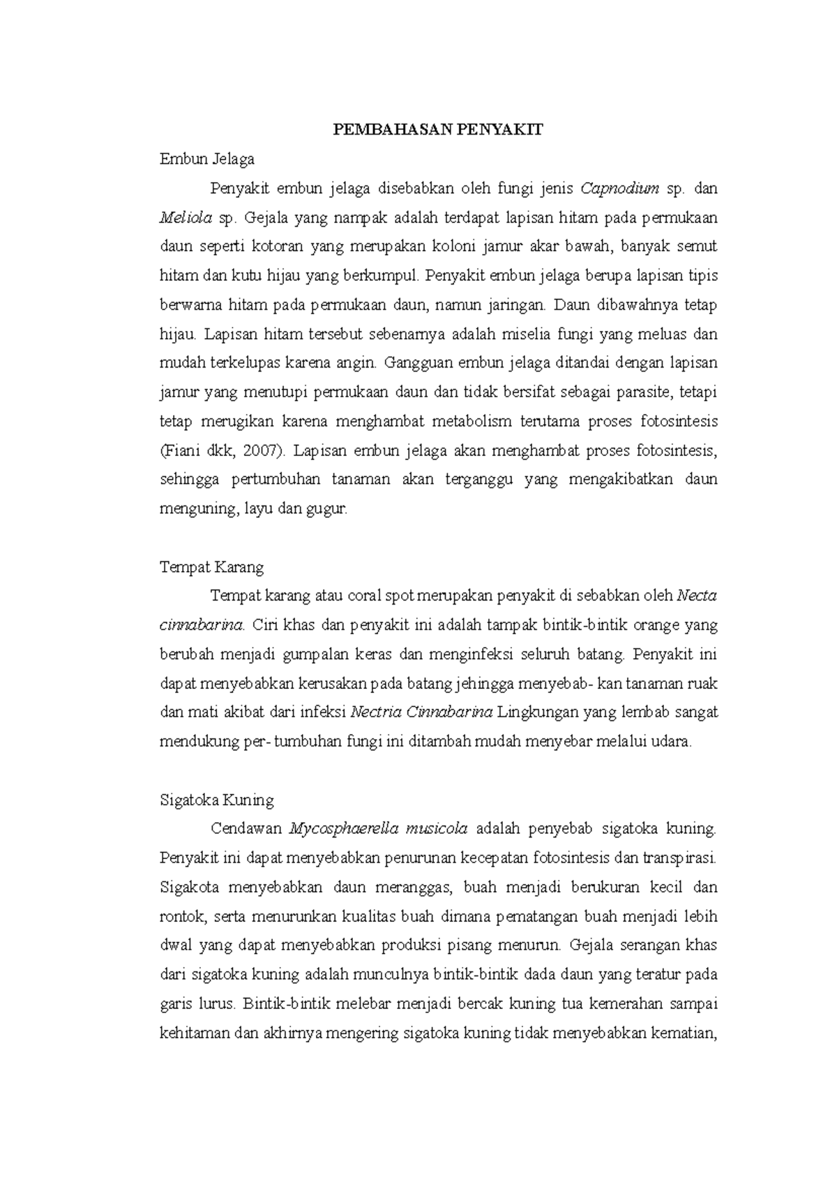 Pembahasan Penyakit Dasar Proteksi Tanaman - PEMBAHASAN PENYAKIT Embun ...