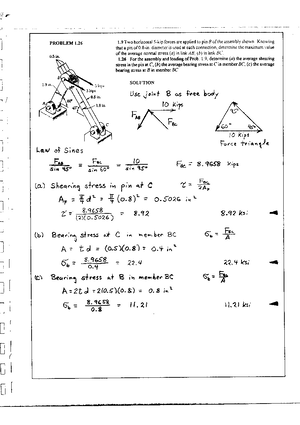 Mechanics OF Materials Problem 1.42-1.51 Solutions - Bachelor of ...