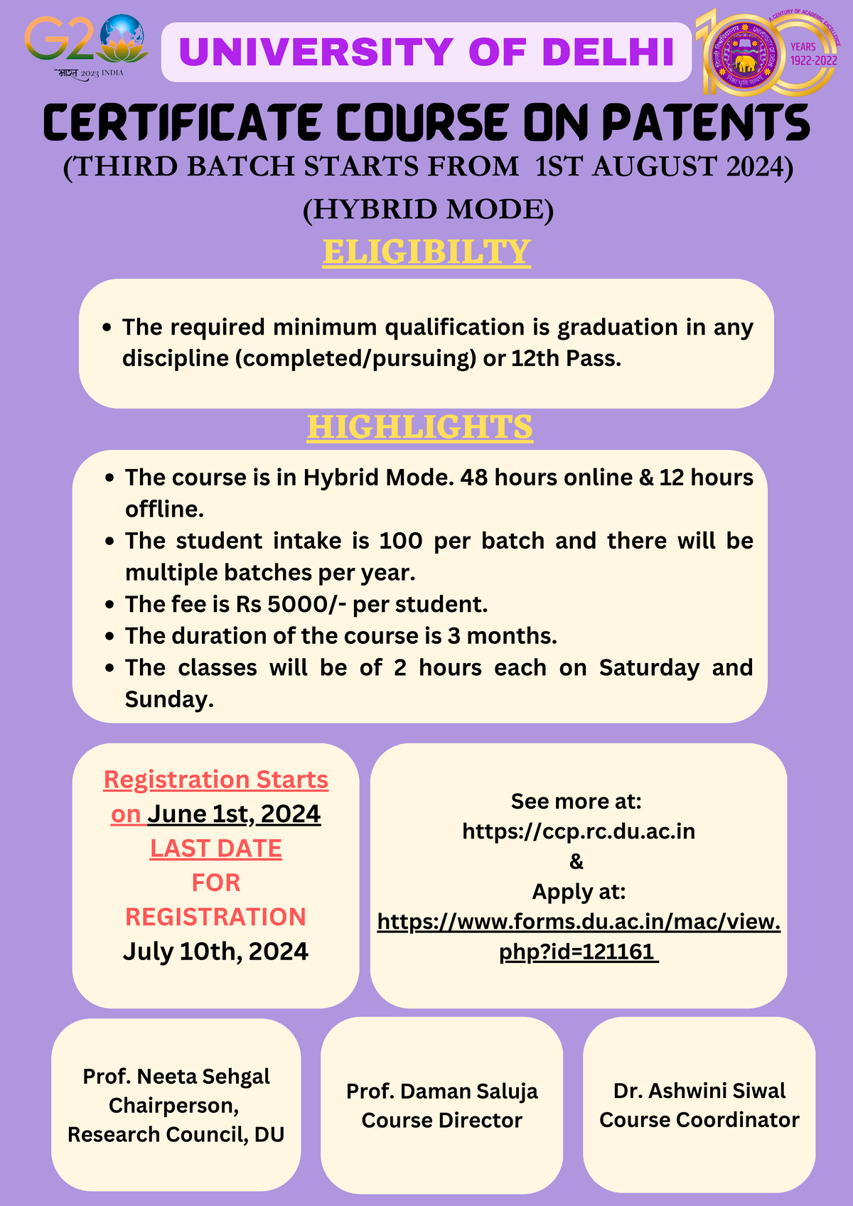 CCP 3 Flyer - Summarize work - The course is in Hybrid Mode. 48 hours ...