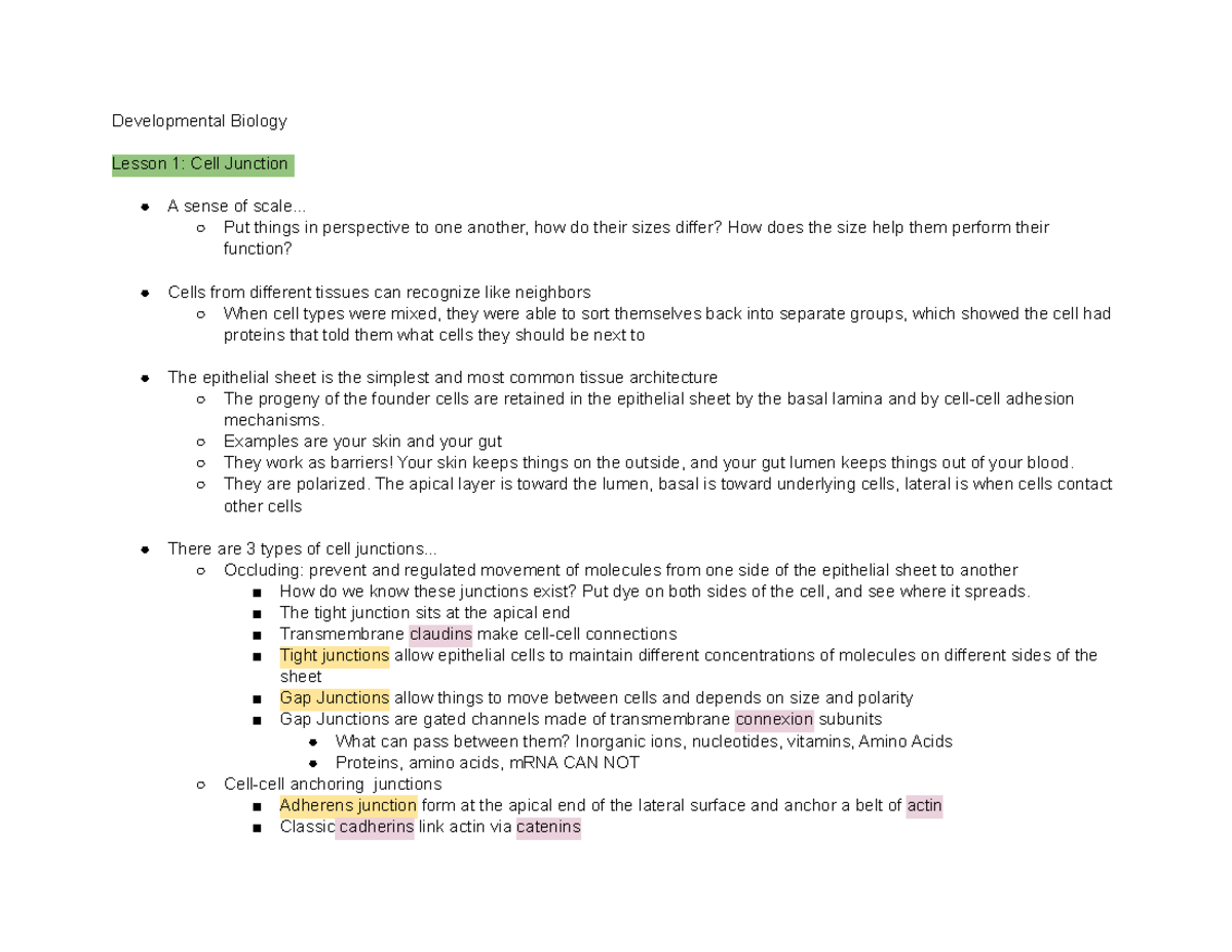 molecular genetics Unit 3 - Developmental Biology Lesson 1: Cell ...