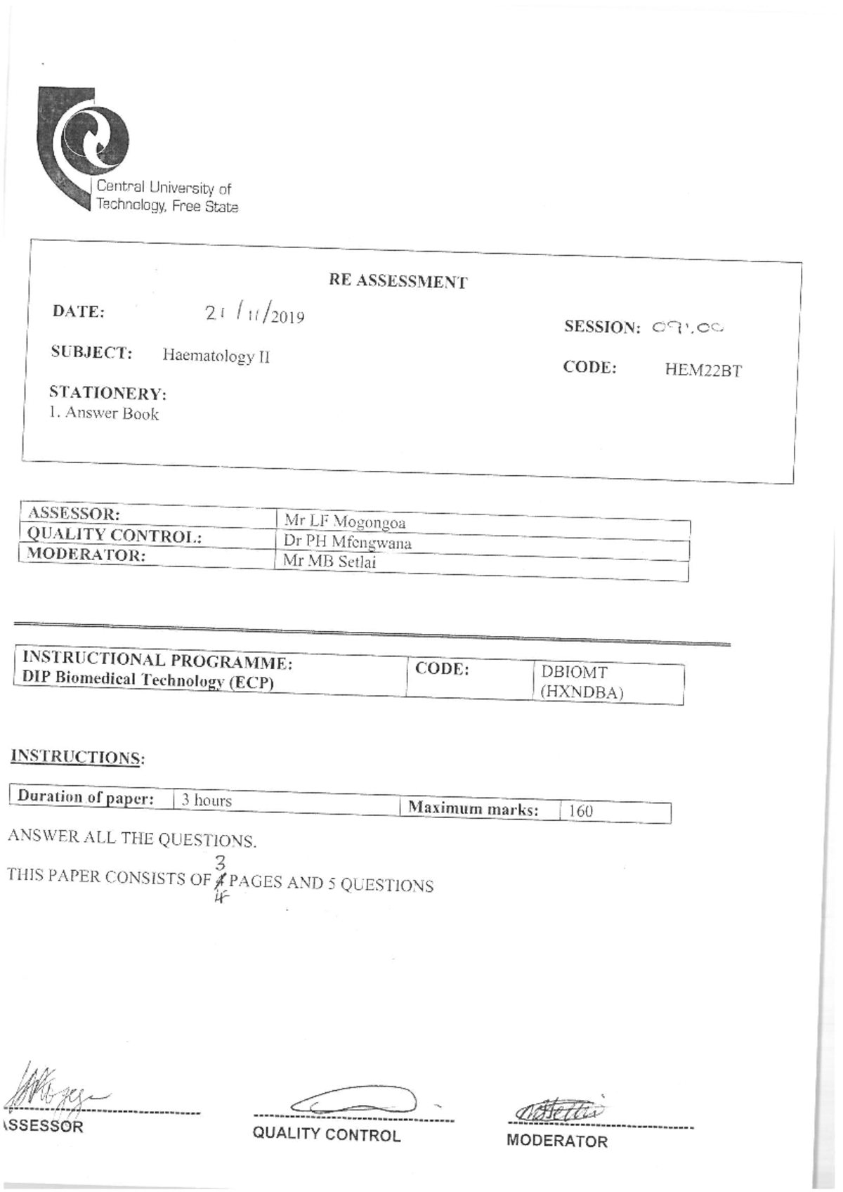 HEM22BT RE S2 2019 - health - HCE125 - Studocu