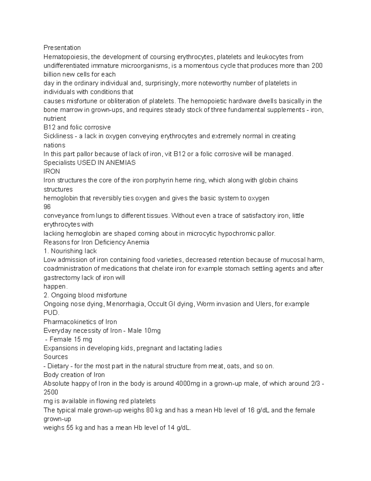 Pharmacology and Health Chpt7 - Presentation Hematopoiesis, the development of coursing - Studocu