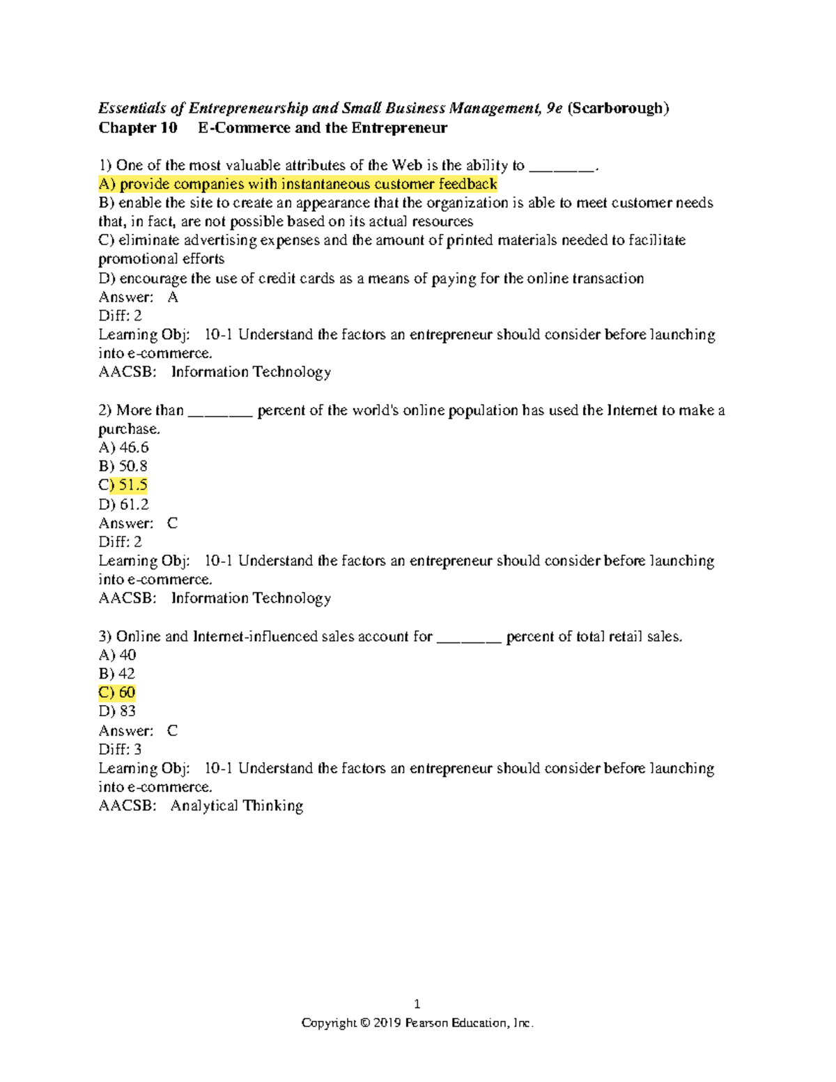 Scarborough esbm9z tb 10 - 1 Essentials of Entrepreneurship and Small ...