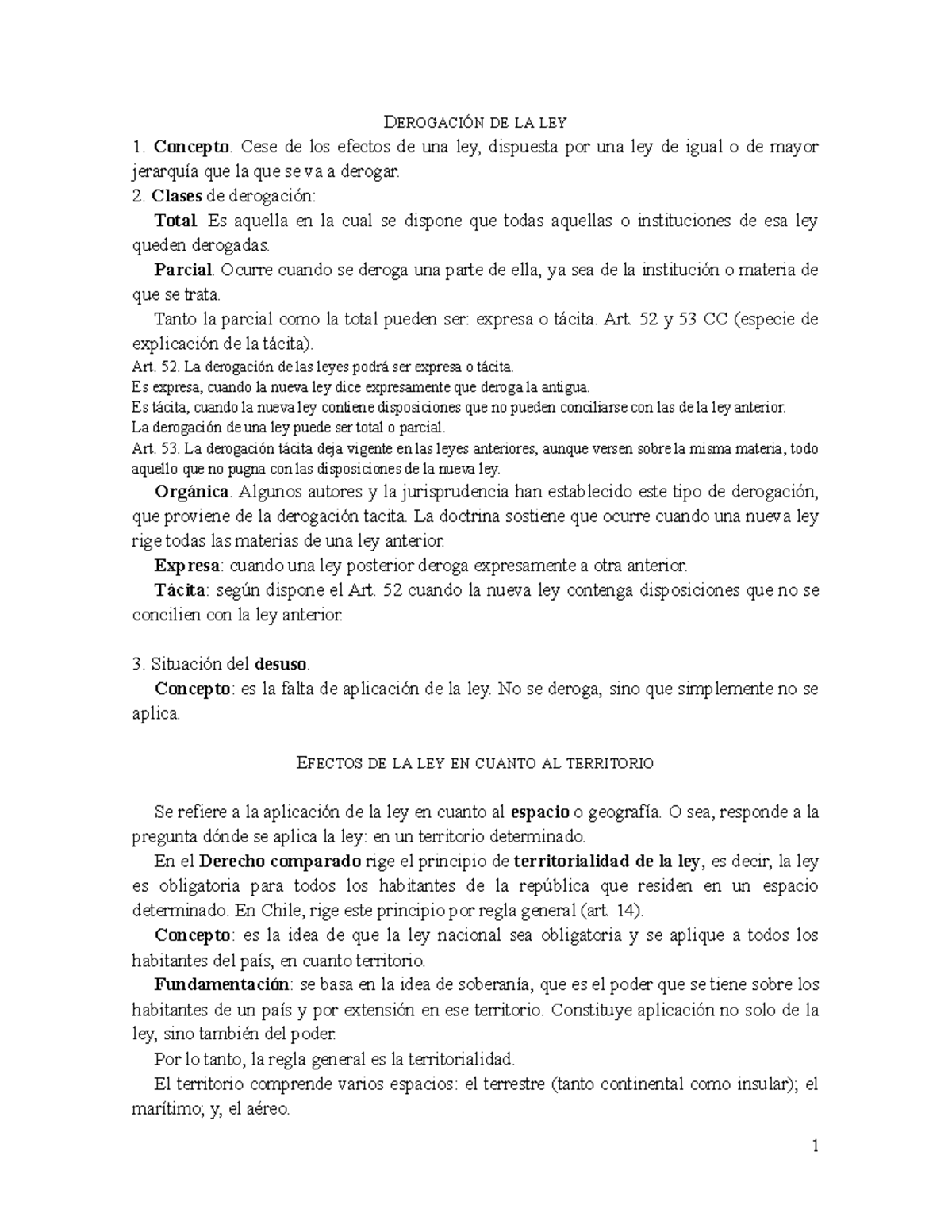 Derecho Civil I PG Unidad I N° 4 Efectos de la ley -tiempo-(cont ...