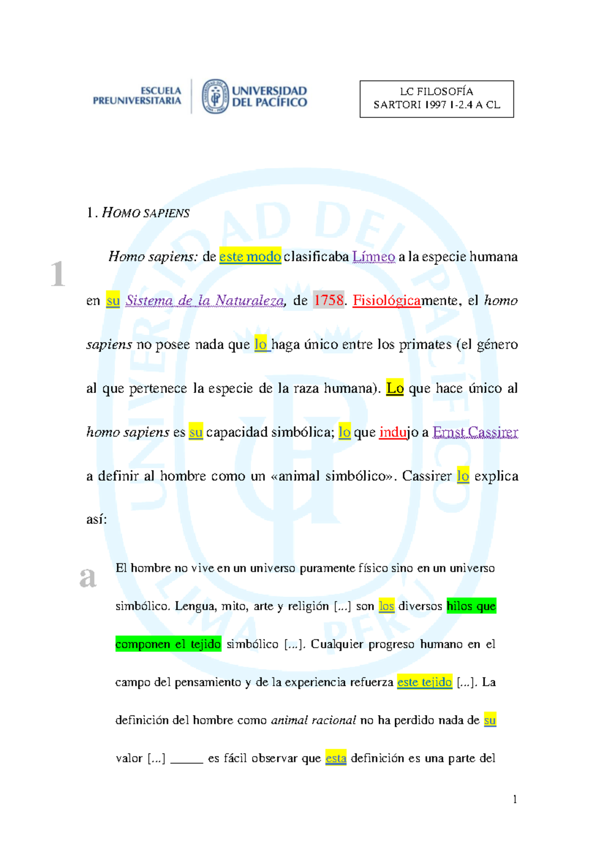 2022-2 LC FILO Ad L 5 Sartori 1997.I.1 Homo videns CL BB - d 1. HOMO ...