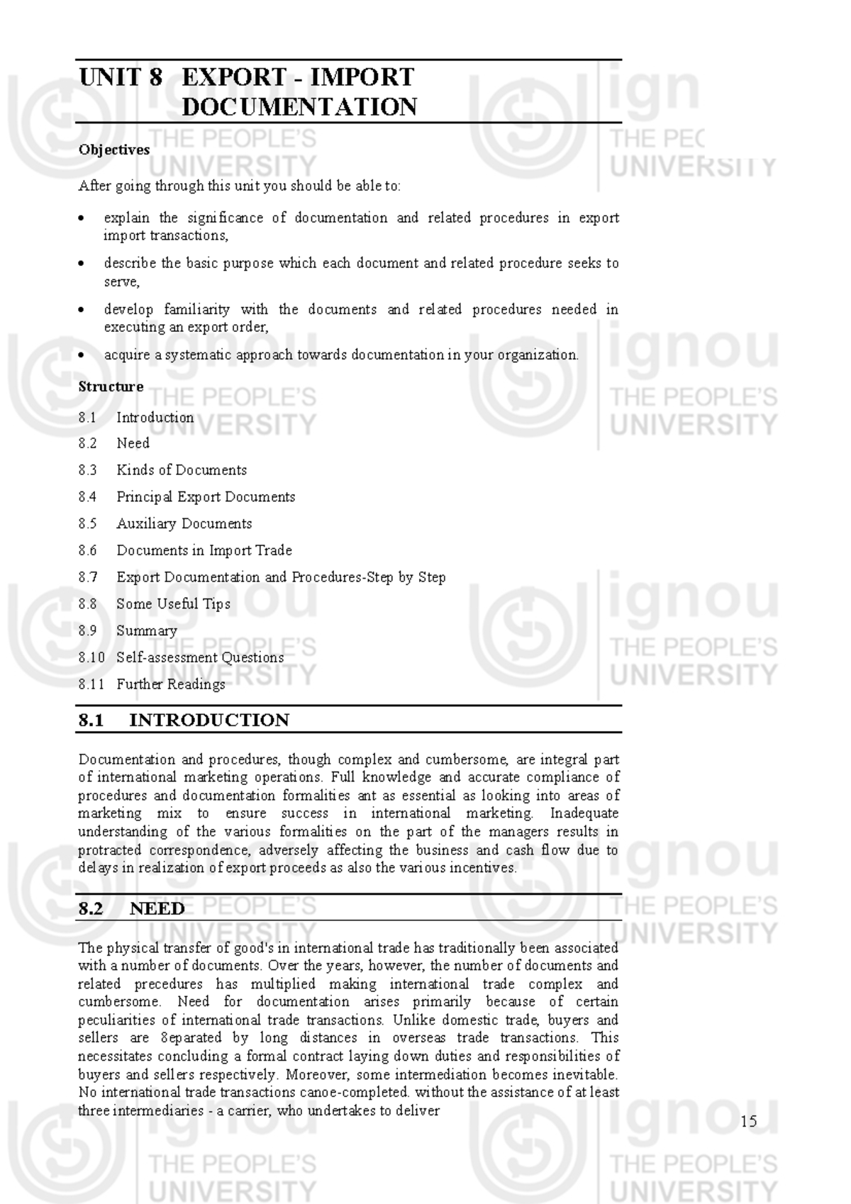 Export and import documents&procedure - Export-Import Documentation UNIT 8 EXPORT - IMPORT - Studocu