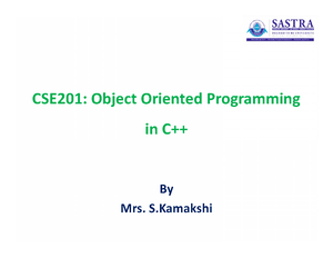 Static and constant qualifiers in c++ - CSE201: Object Oriented Programming in C++ By Mrs. S ...