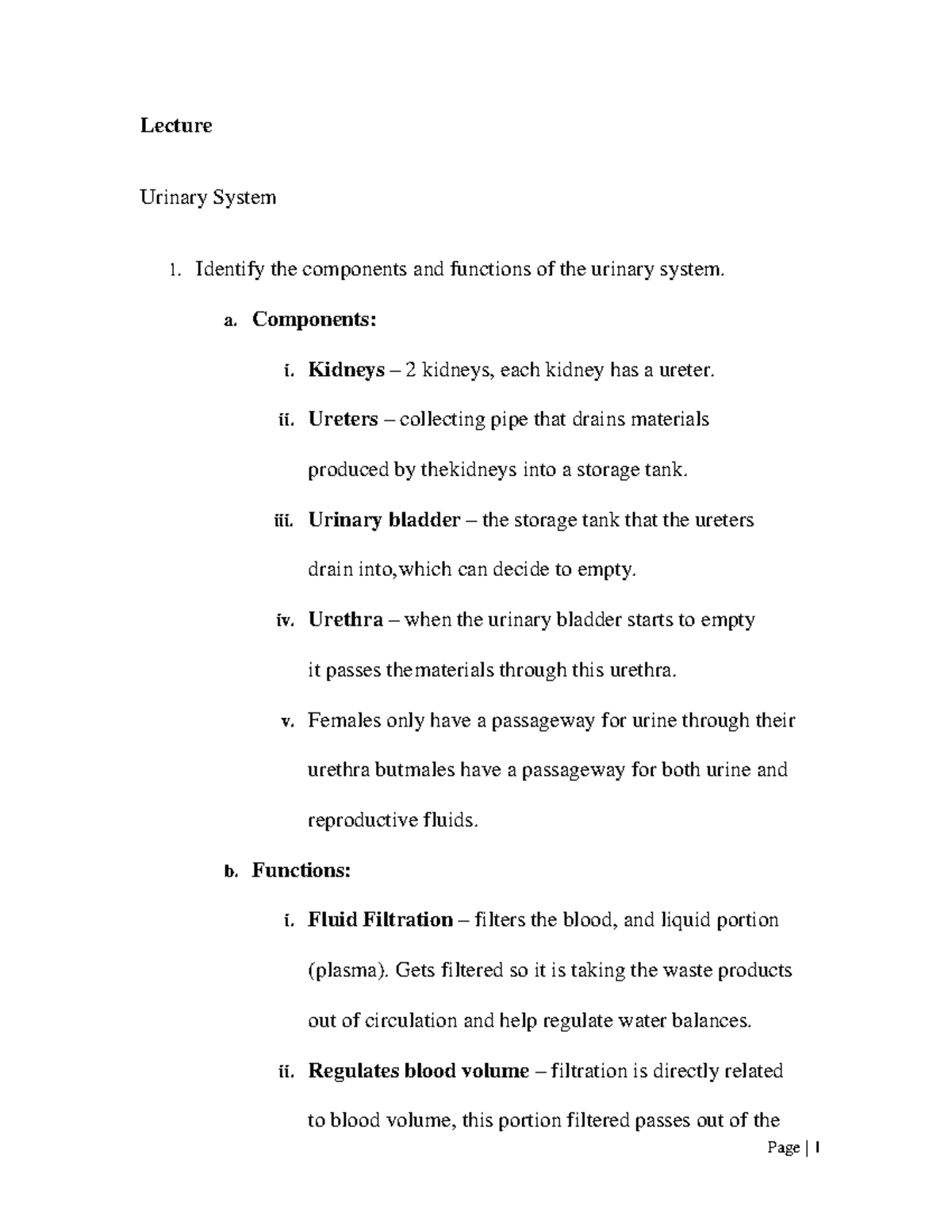 Lecture Urinary System - Lecture Urinary System Identify the components ...