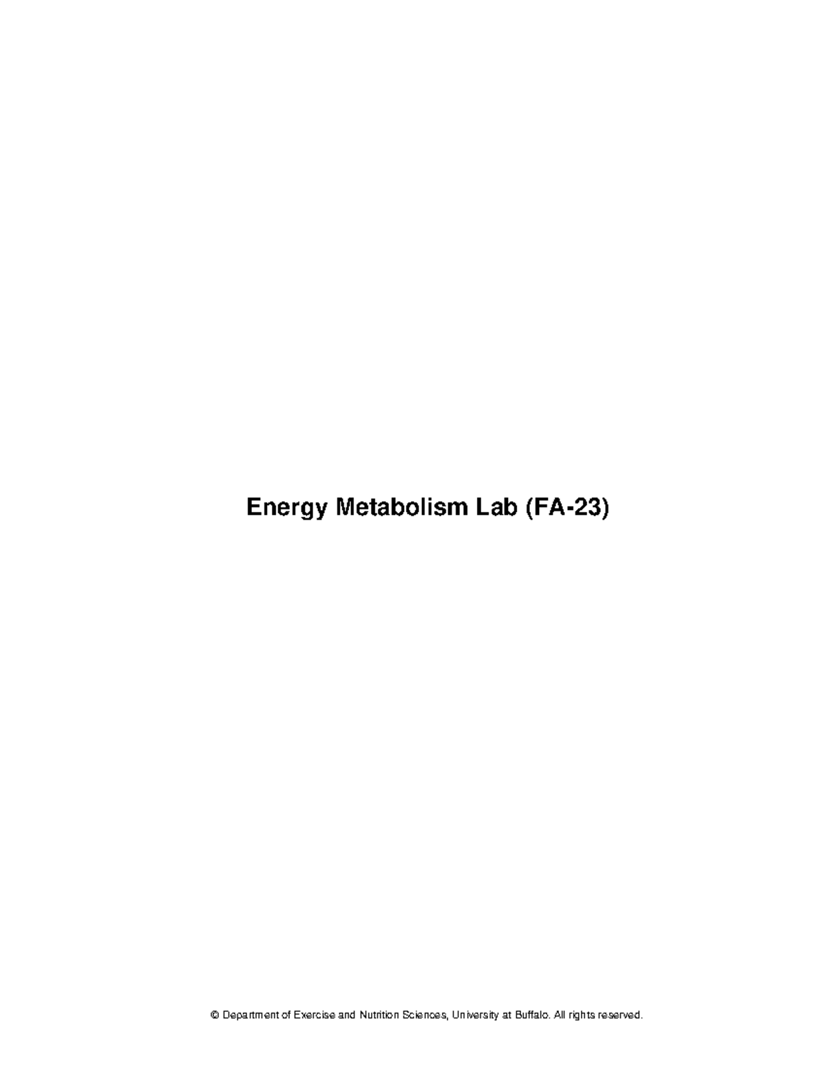 Energy metabolism - sgrgrrerg - Energy Metabolism Lab (FA- 23 ) Name ...