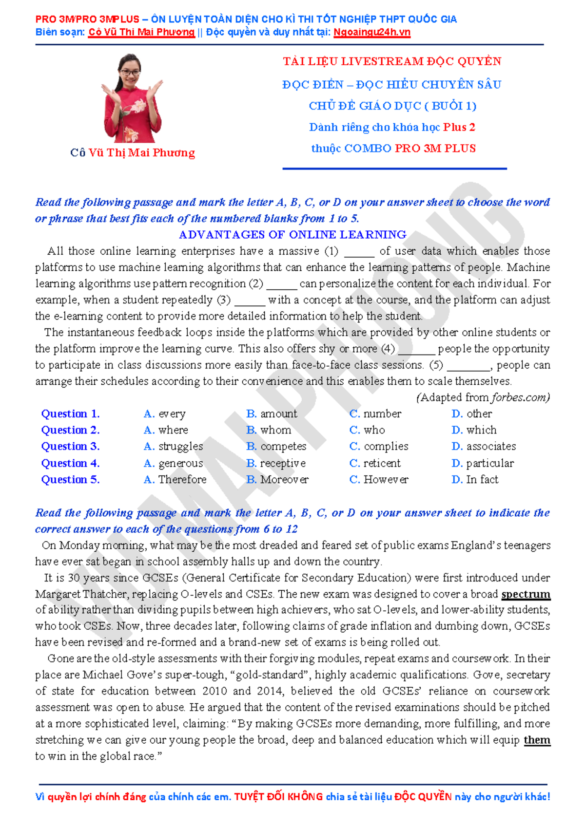 Education b1 - PRO 3M/PRO 3MPLUS – ÔN LUYỆN TOÀN DIỆN CHO KÌ THI TỐT ...