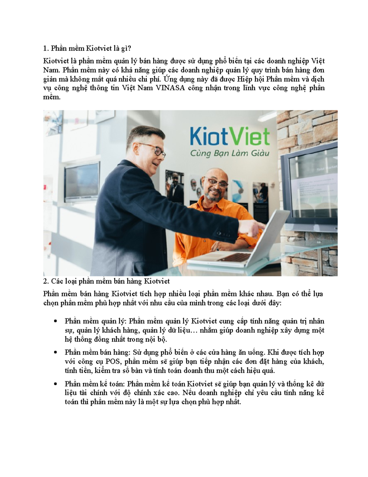 Caaiu 1- httt - Hệ Thống Thông Tin - Phần mềm Kiotviet là gì? Kiotviet ...