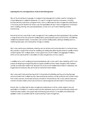 Tracing the History and Evolution of SQL - It was developed in the ...