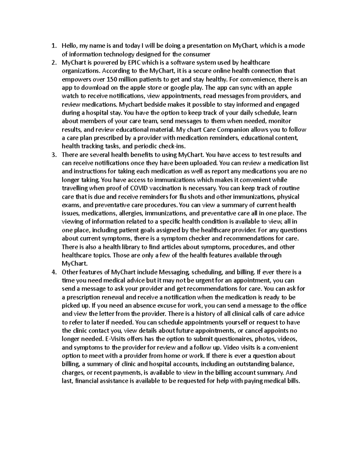 Community - Notes - Hello, my name is and today I will be doing a ...