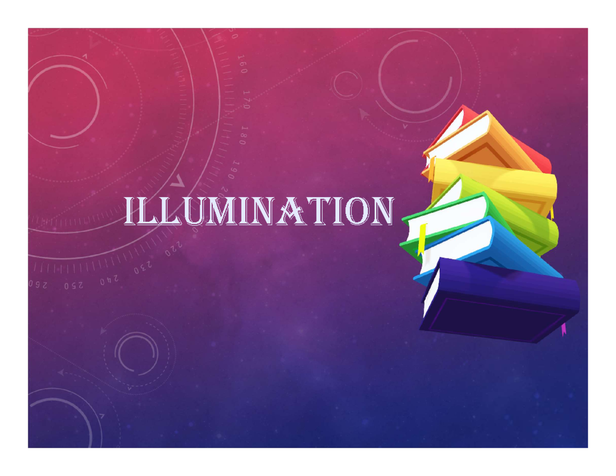 L7 ECM433 - ILLUMINATION - ILLUMINATION COURSE OUTCOME ####### At the ...