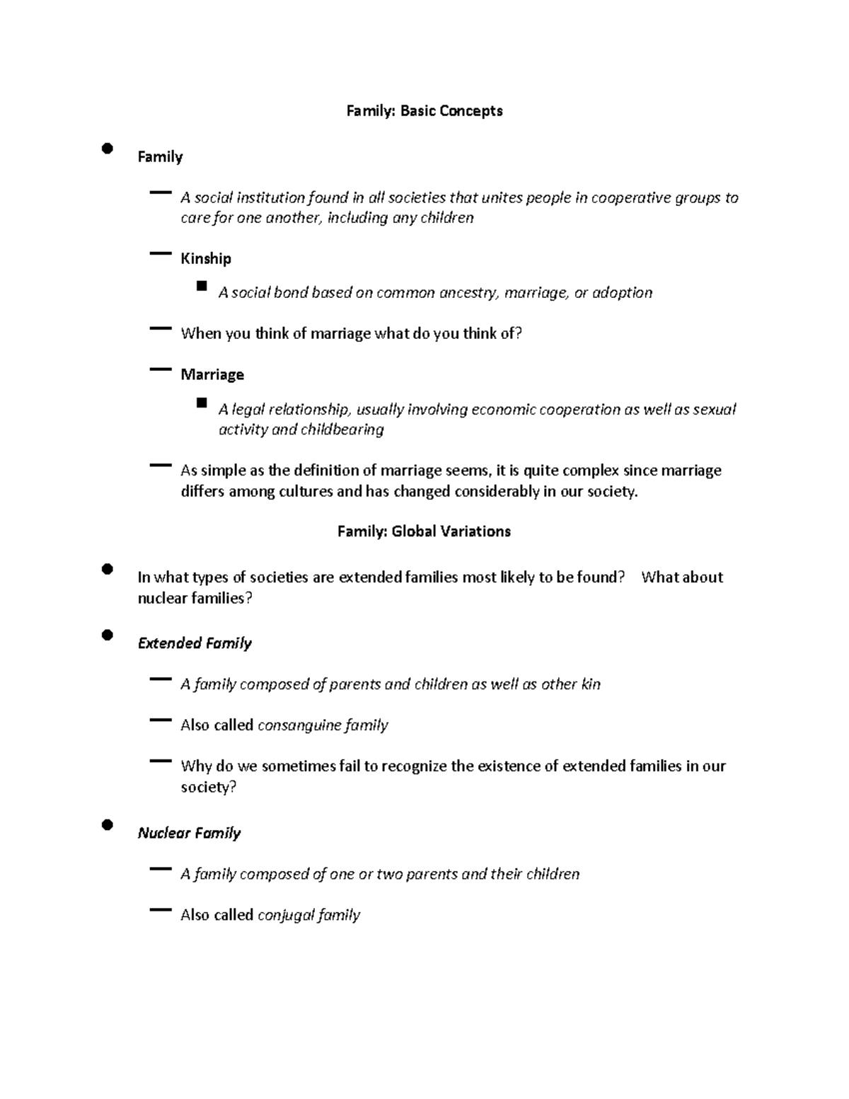 Family Constructs - Family: Basic Concepts • Family – A social ...