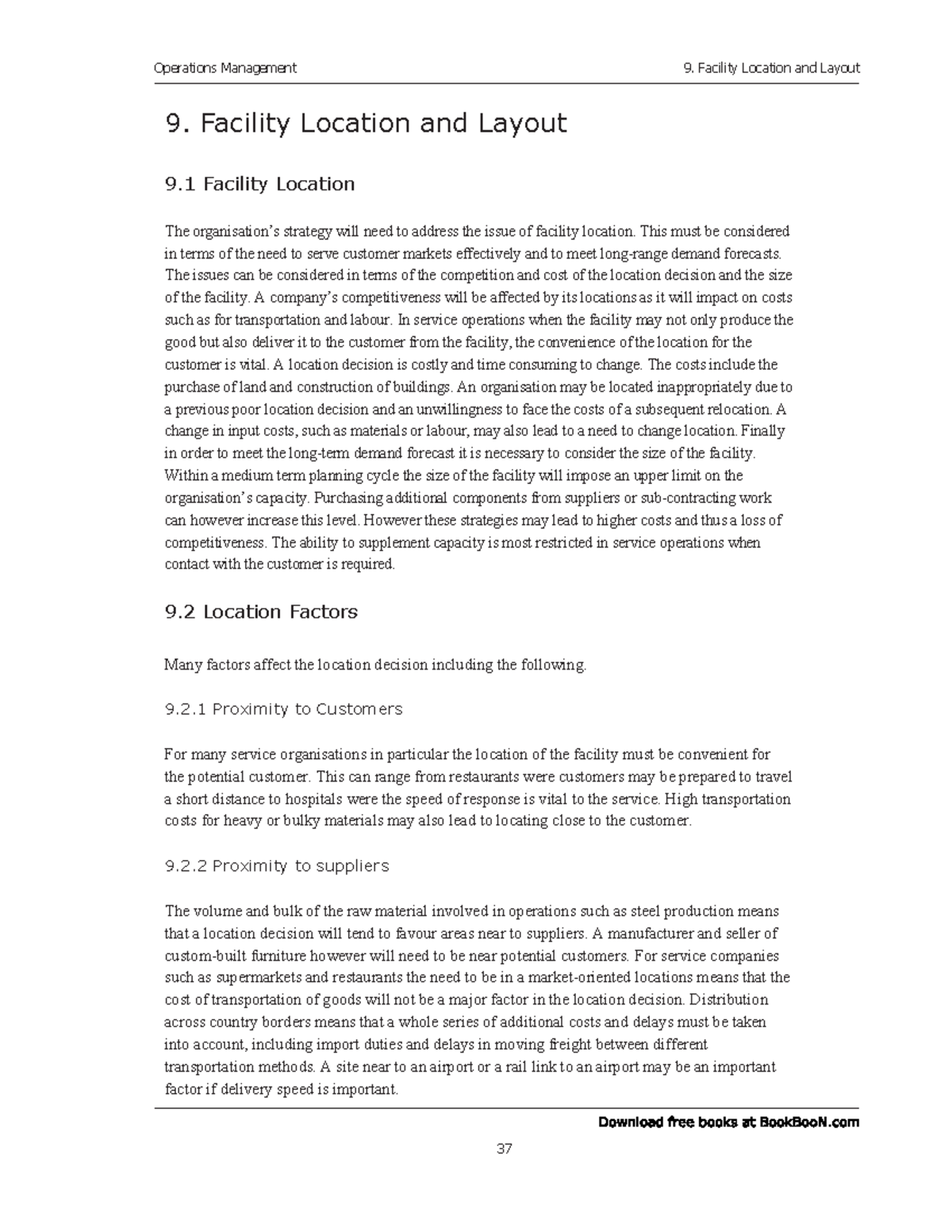 Facility Location and Layout - 9. Facility Location and Layout 9 ...