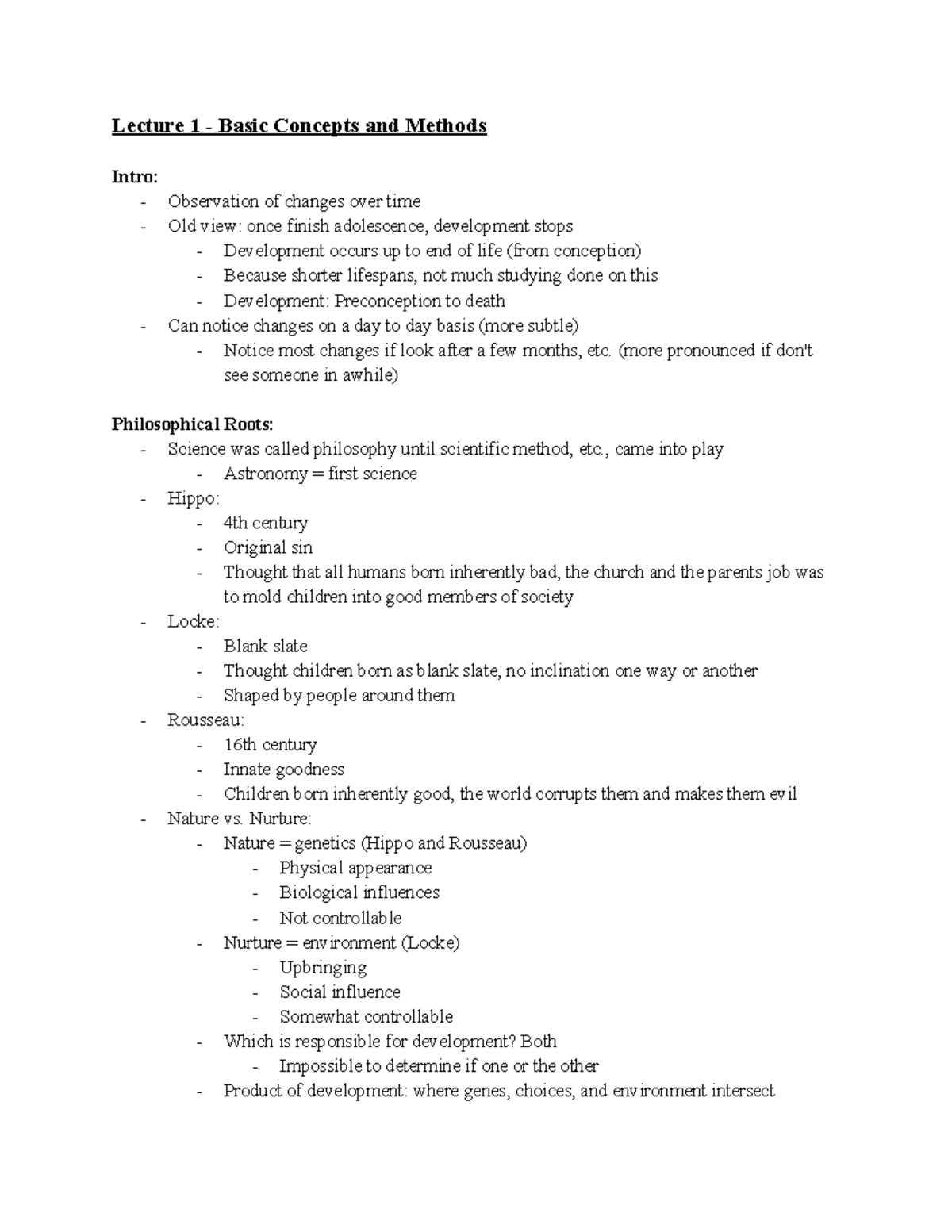 KIN 3347 Lecture 1 Notes - Lecture 1 - Basic Concepts and Methods Intro ...