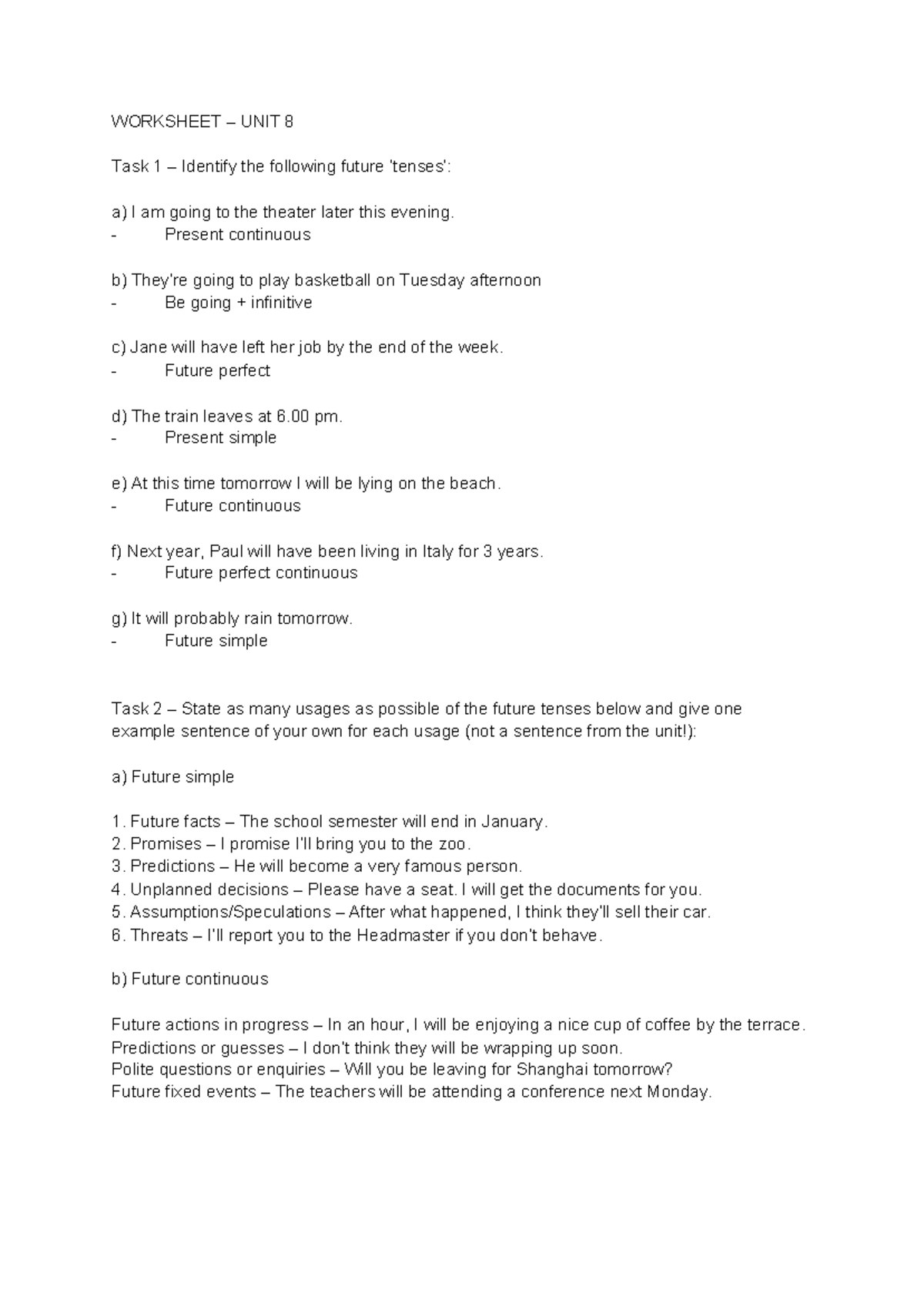 Tesol worksheet 8 - LFB tidal, yt, picsart, iwant, crunchyroll, canva ...