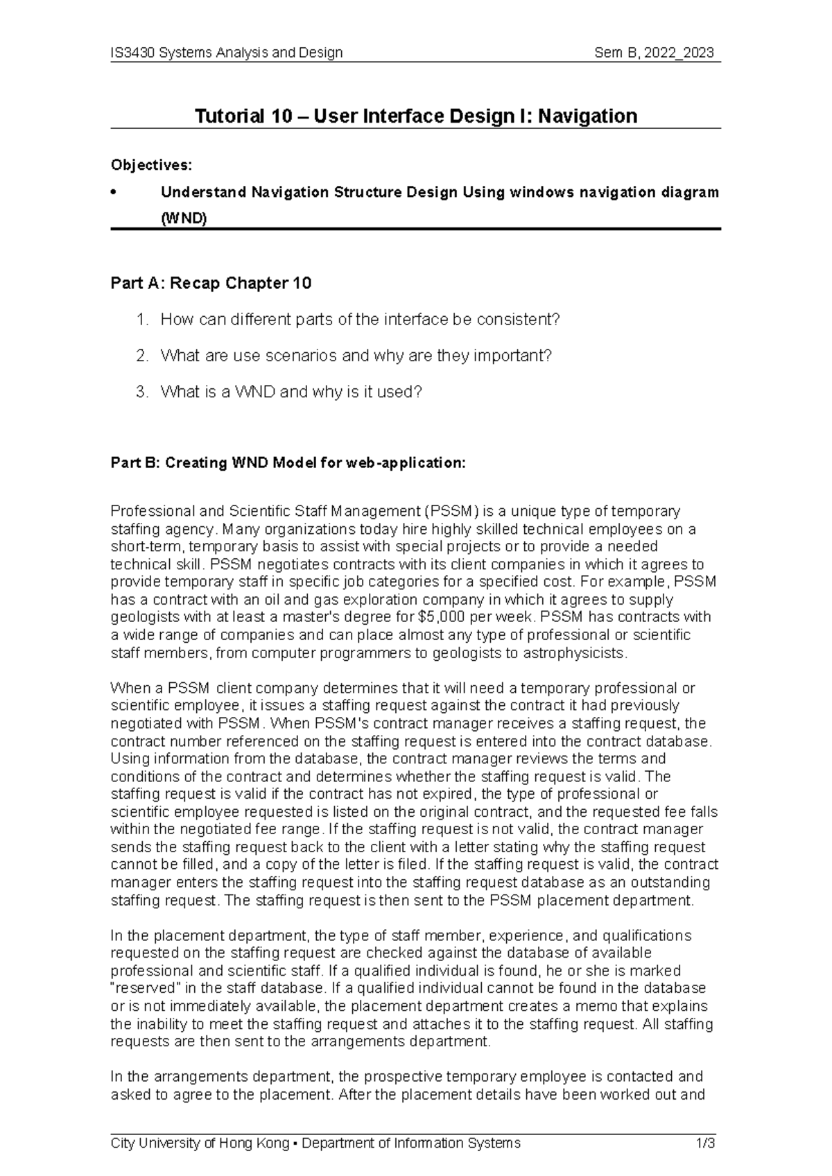 Week 10 - IS3430 Systems Analysis and Design Sem B, 2022_ Tutorial 10 – User Interface Design I ...