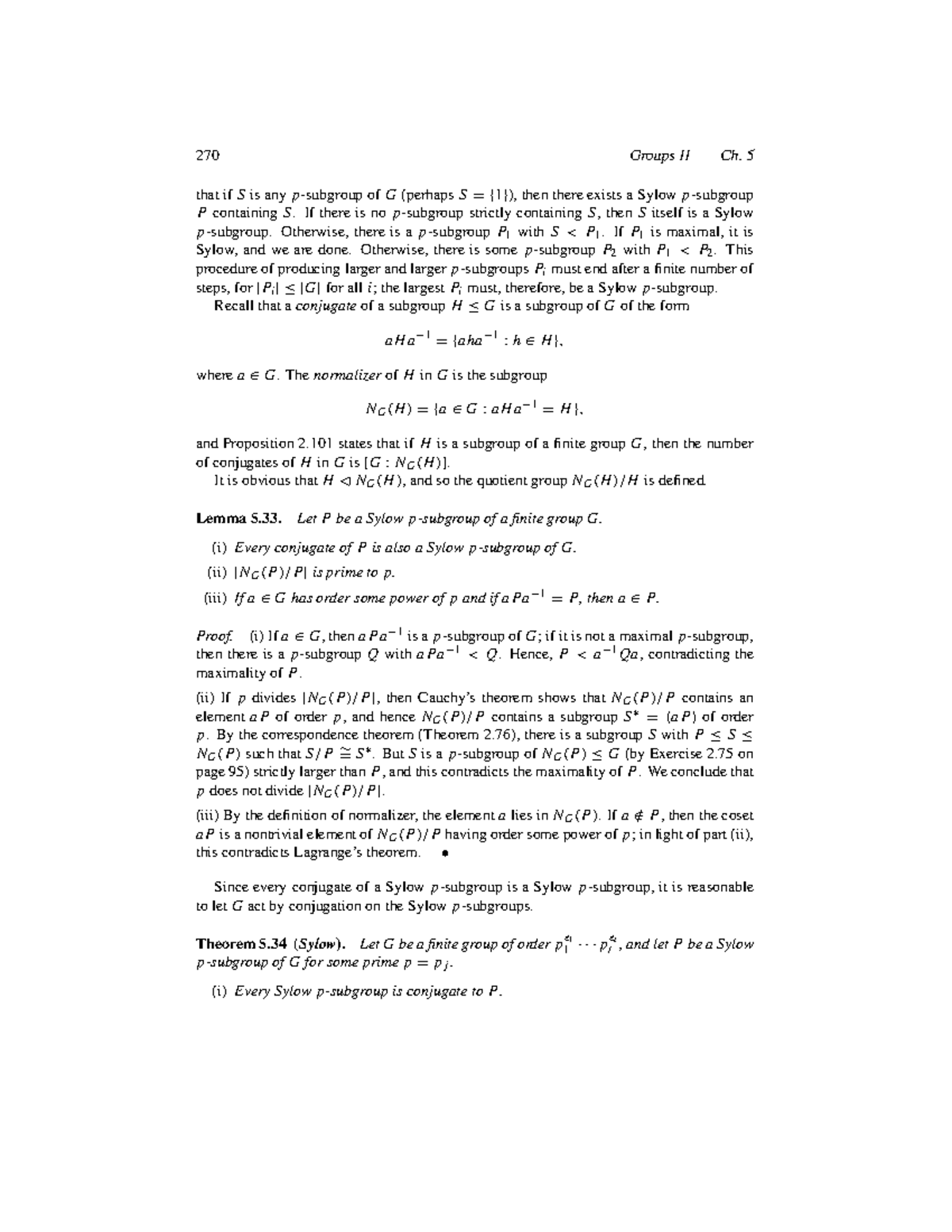 0286-0288 - Basic Algebra 101 - 270 Groups II Ch. 5 that if S is any p ...