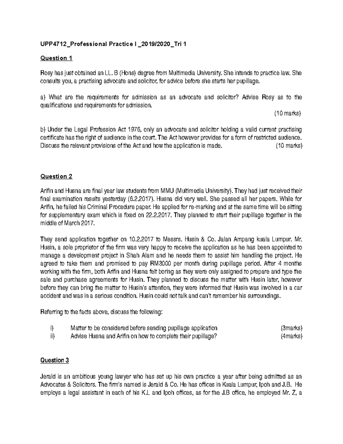 291546 Tutorial 4 LPA & Lpper - UPP4712_Professional Practice I _2019/ ...