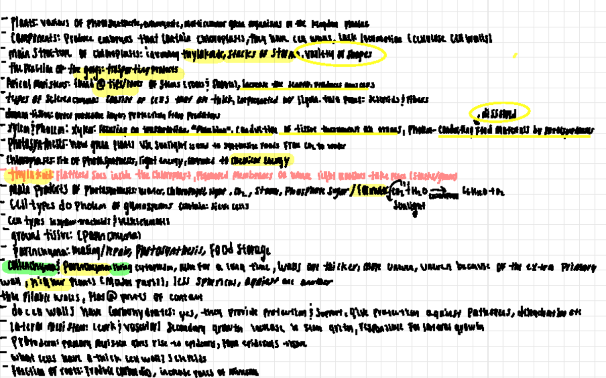 Botany, Study Guide - Notes - ####### - plants: various Of ...