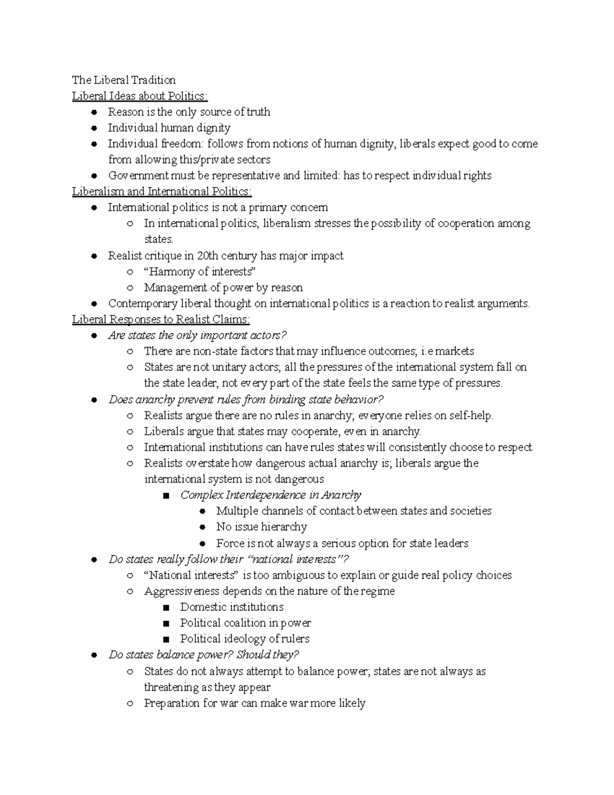 The Liberal Tradition - The Liberal Tradition Liberal Ideas about ...