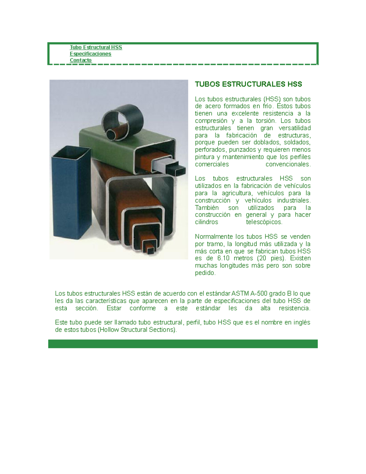 Tubo Estructural HSS - apunte 2008 - Tubo Estructural HSS ...