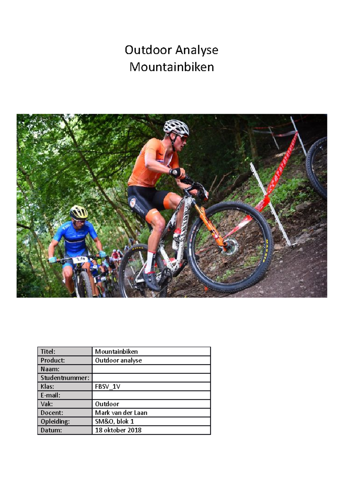 Mountainbiken Outdoor analyse - Outdoor Analyse Mountainbiken Titel ...